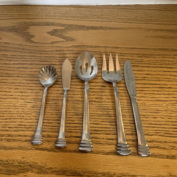 Dining | Hampton Silversmiths Hsv131 Stainless Serving Set Of 5 | Poshmark